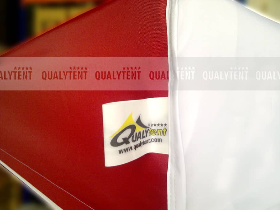 Carpas plegables Premium a medida de Qualytent, carpa con techo bicolor