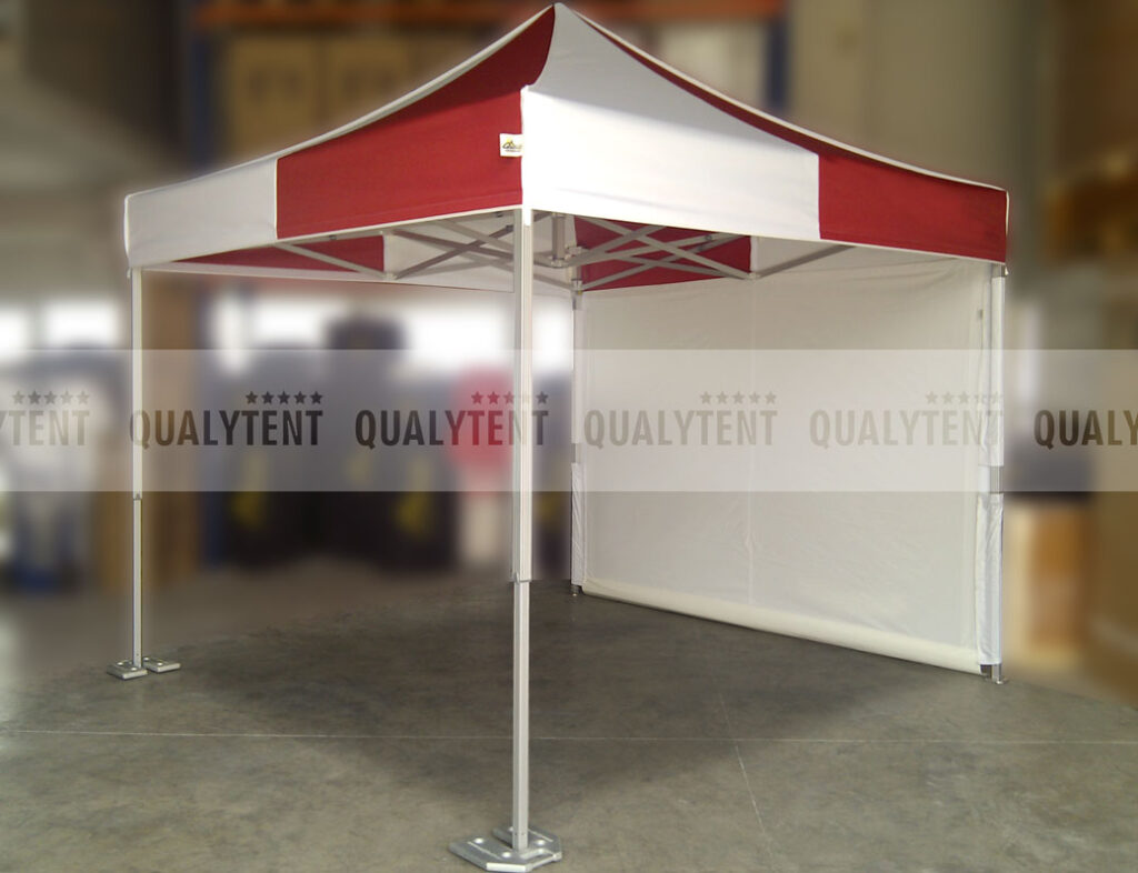 Carpas plegables Premium a medida de Qualytent, carpa con techo bicolor